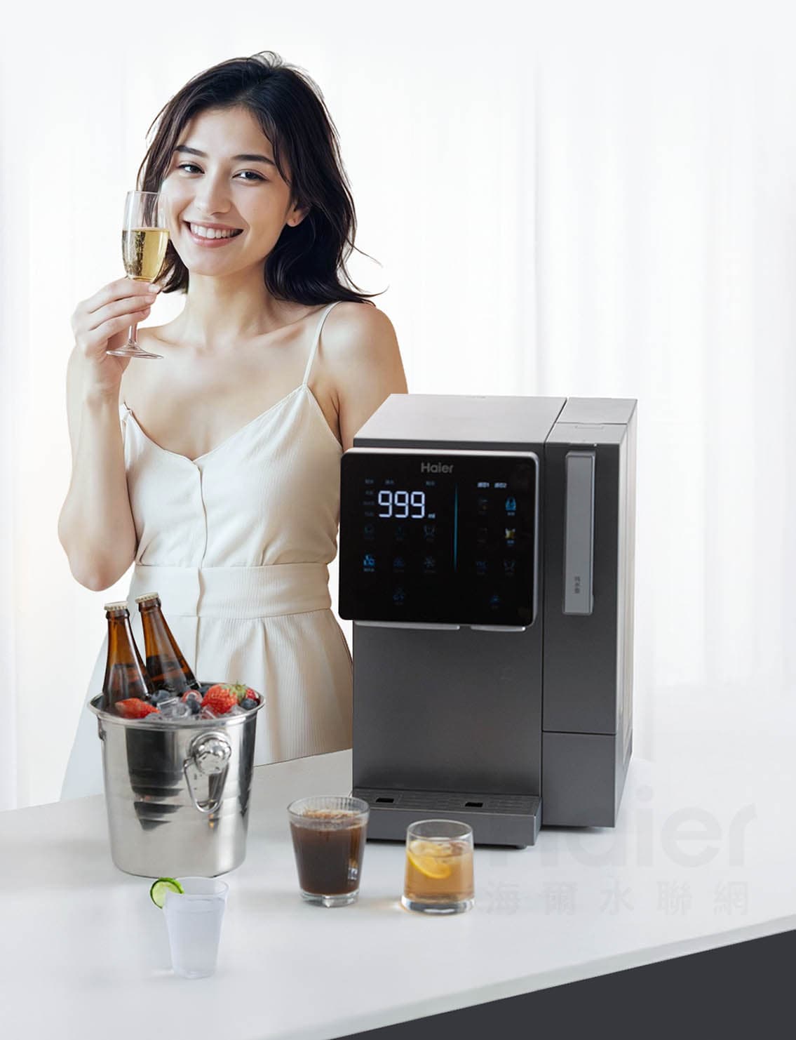 桌上型RO冰鑽瞬熱飲水機 - Haier 海爾水聯網